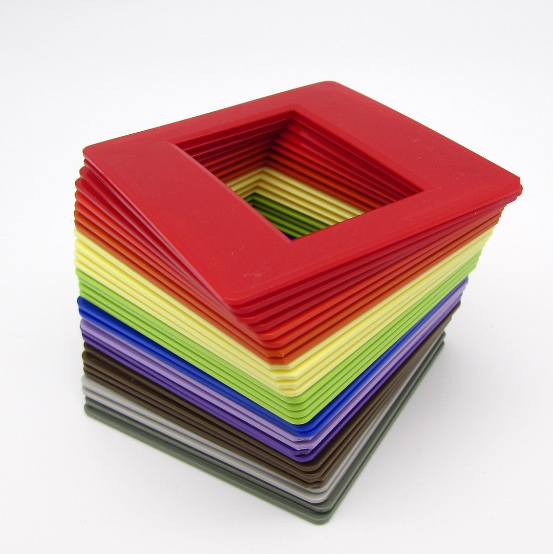15 Rainbow Photo Slide Frames Colored Plastic Frames 35mm Slide Mounts ...