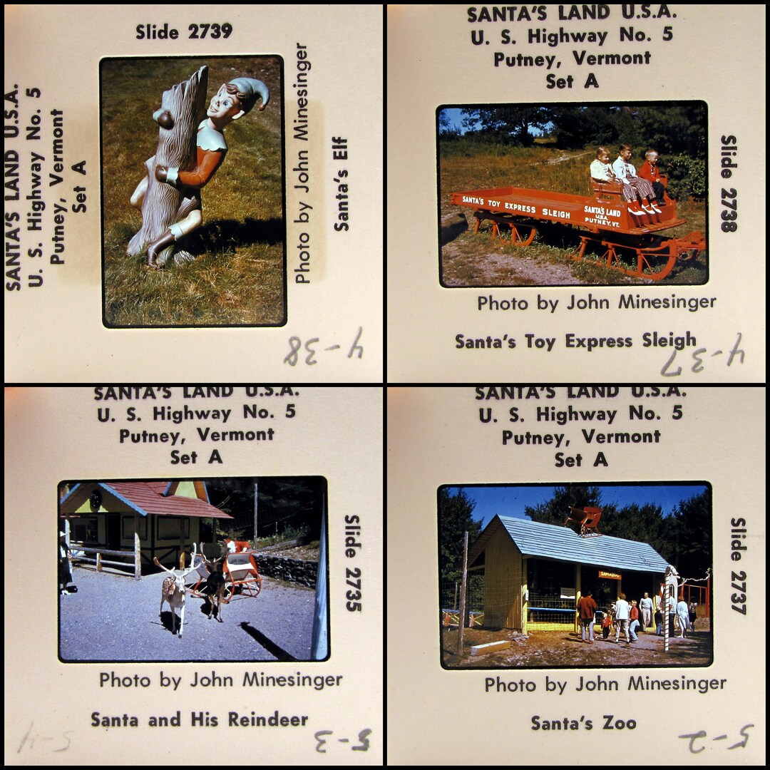 10 Santa's Land Vintage Souvenir Slides - Christmas 35mm Photo Slides ...