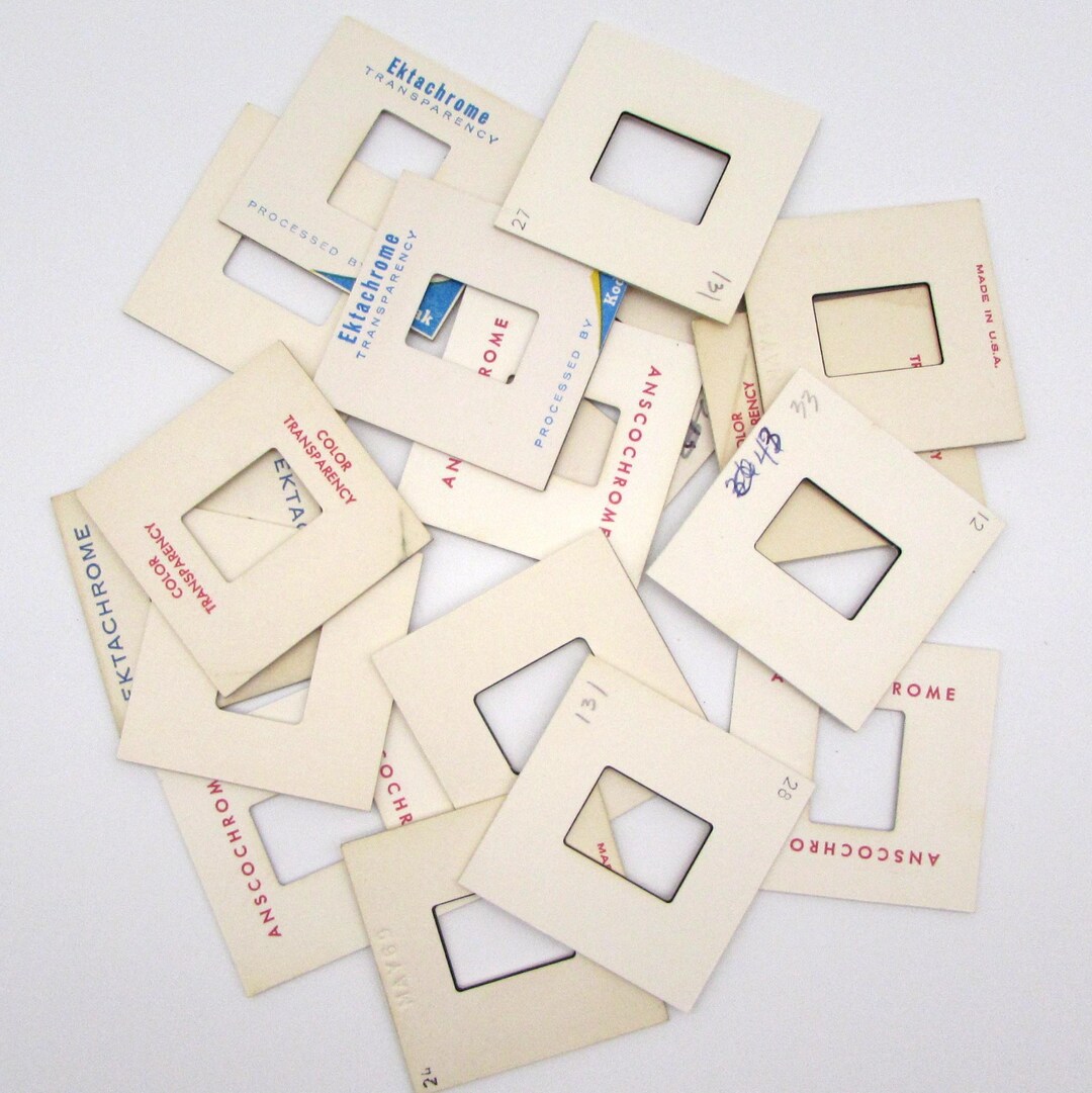 17 Photo Slide Frames - Cardboard Frames - HALF FRAME Slides Mounts ...