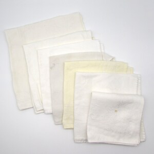 27 Vintage Linens Grab Bag WHITES Napkins Tea Towels Lace Destash ...