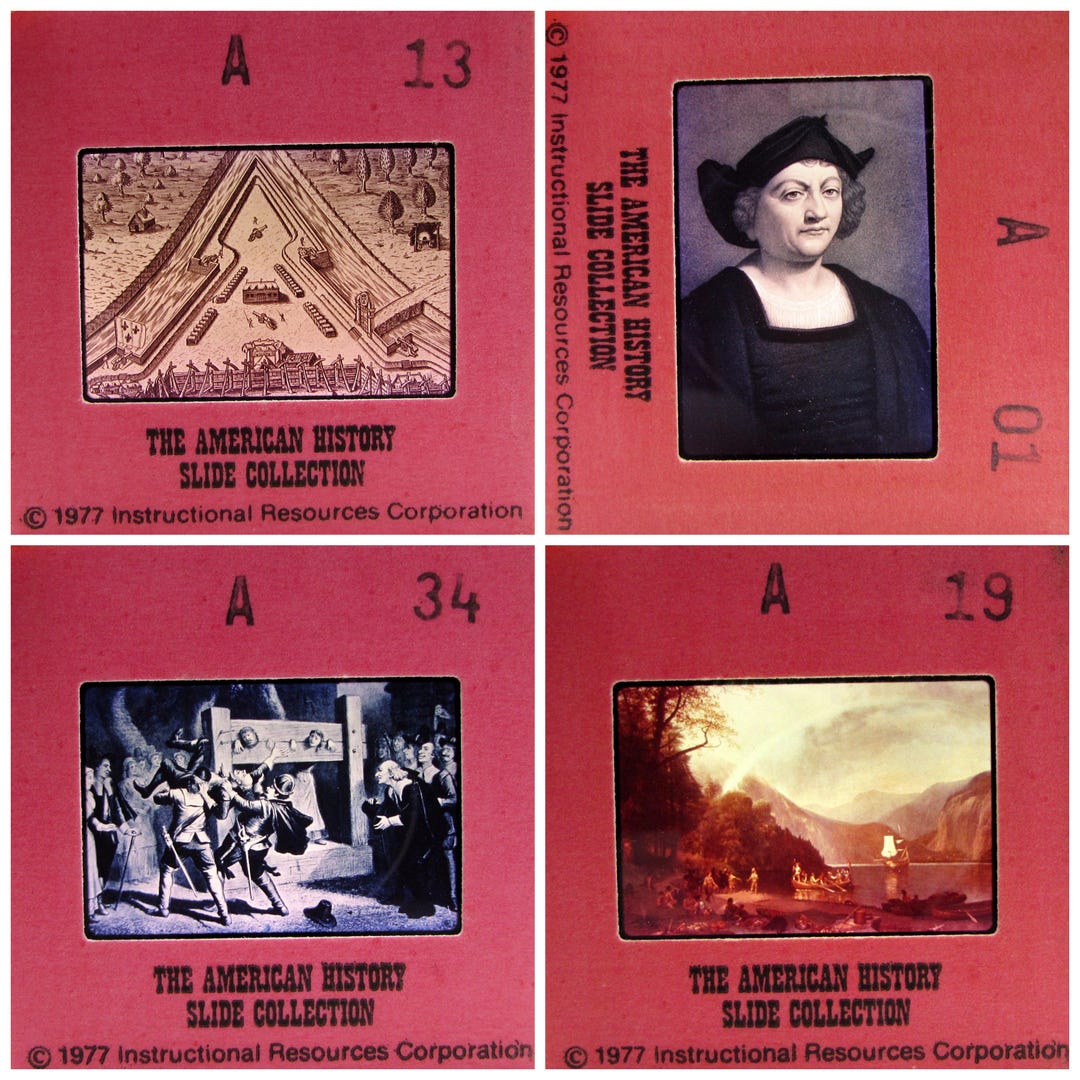 35 Early America Vintage 35mm Slides Explorers Pilgrims Educational ...