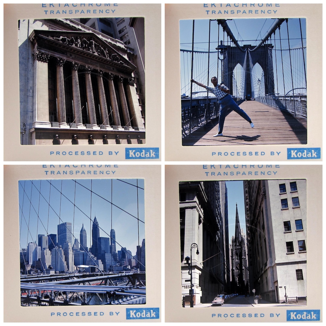 15 New York City - Vintage Medium Format Slides - Giant Large Slides ...