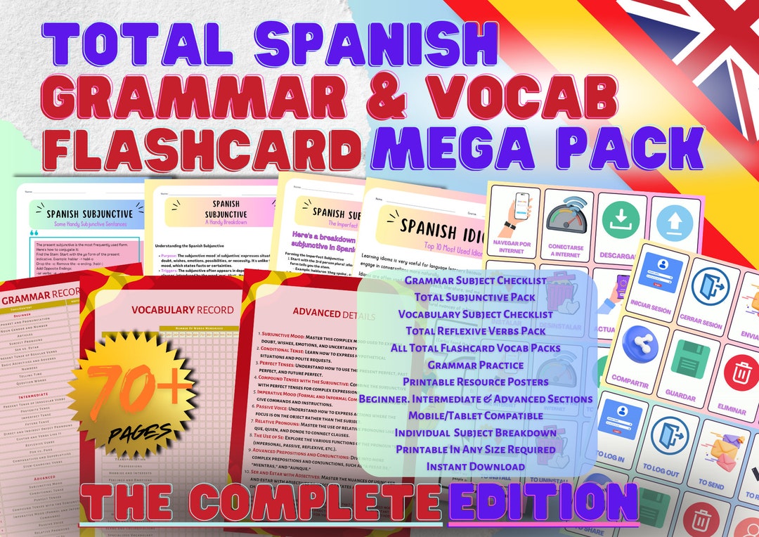 Mega Spanish Bundle: Español Subjunctive Mastery, Reflexive Verbs ...