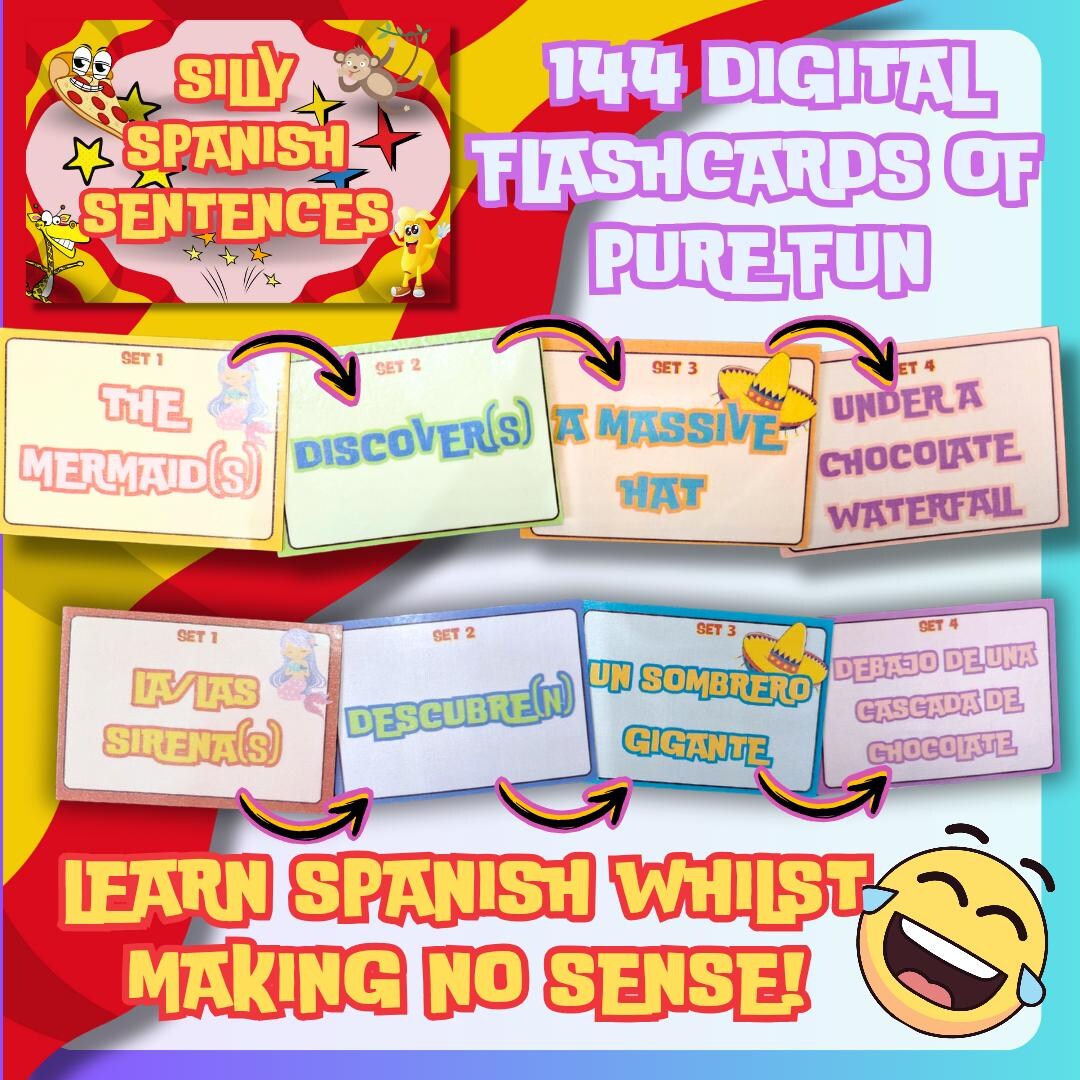 Silly Sentences in Spanish Game: Learn Spanish the Stupid Way, 144 ...