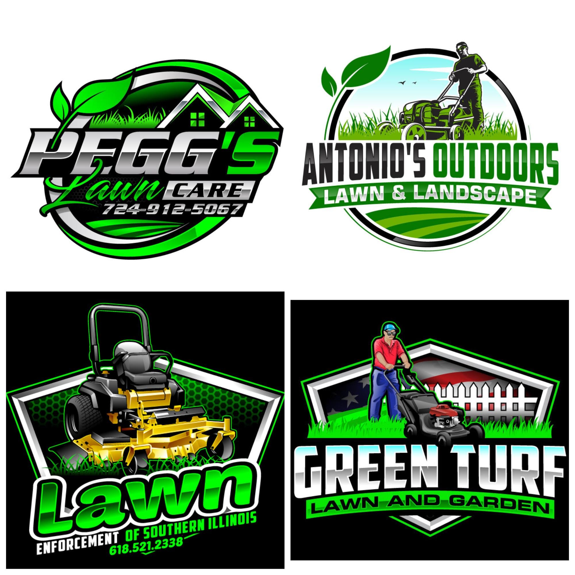 Custom Landscaping Logo Design Home Lawn Care Logo Gardener Logo Farms ...