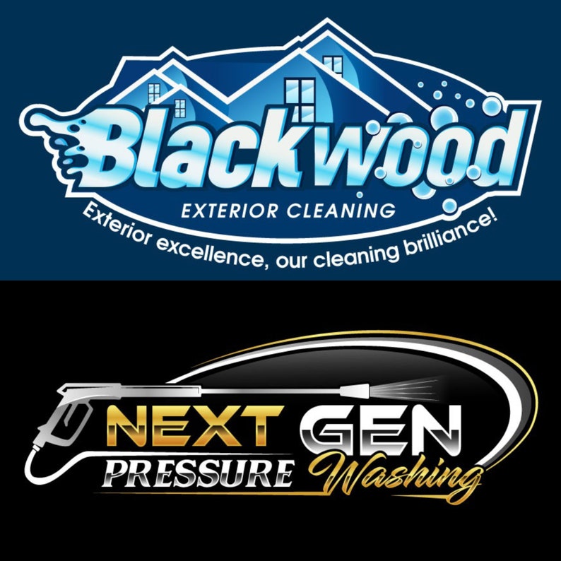 Custom Logo Design Pressure Washing Logo, Construction Logo, Home ...
