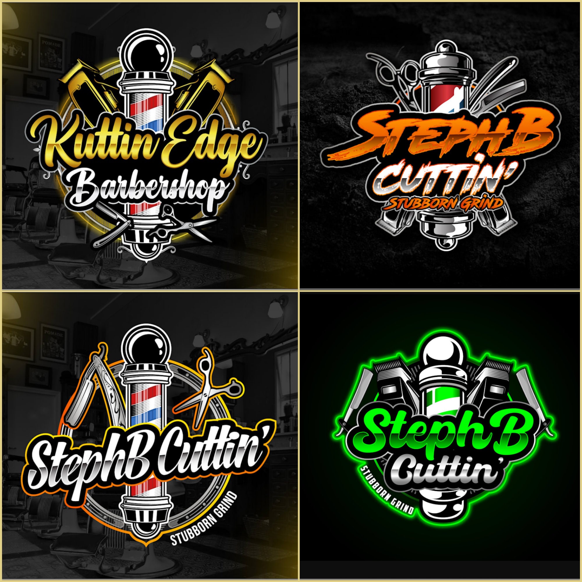 Custom Logo Design, Barber Logo Diy, Barber Shop Logo, Hair Salon Logo ...