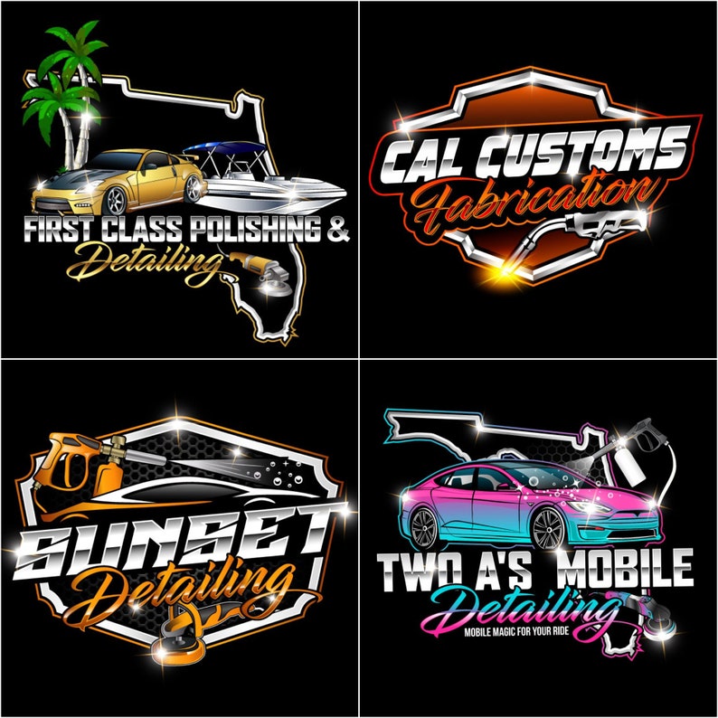 Custom Logo Design, Auto Detailing, Automotive Mobile Detailing, , Car ...