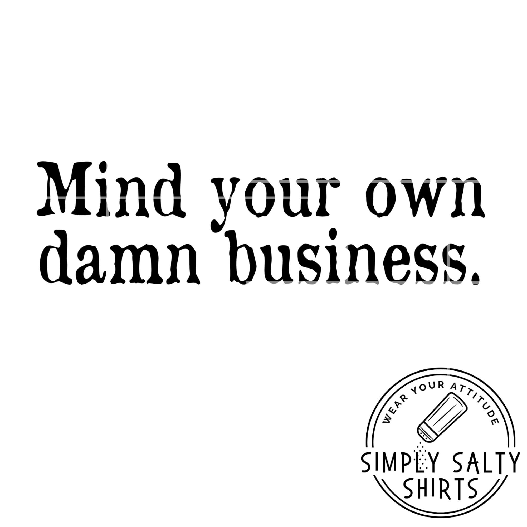 Tim Walz mind Your Own Damn Business T-shirt Vote Blue Empowerment ...