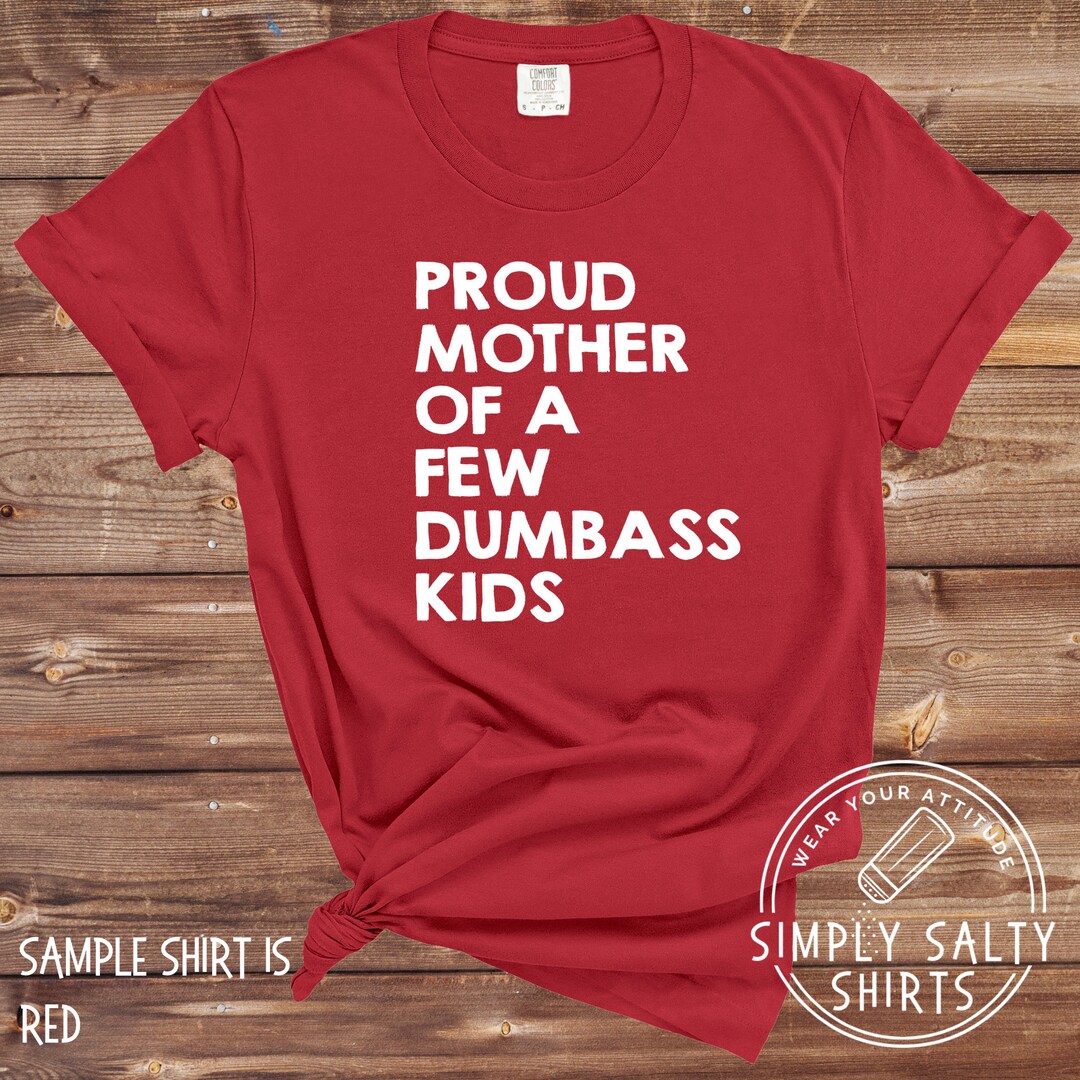 Proud Mother of a Few Dumbass Kids T-shirt Comfort Colors Sarcastic ...