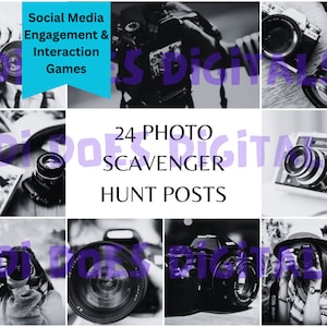 24 Photo Scavenger Hunt Social Media Interaction Posts - Etsy
