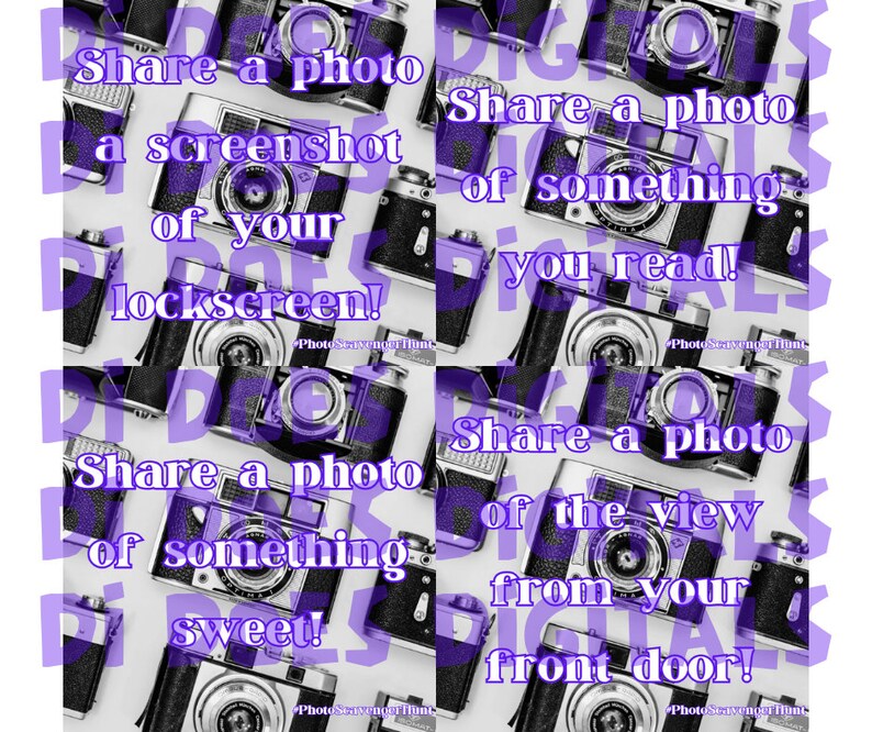 24 Photo Scavenger Hunt Social Media Interaction Posts - Etsy