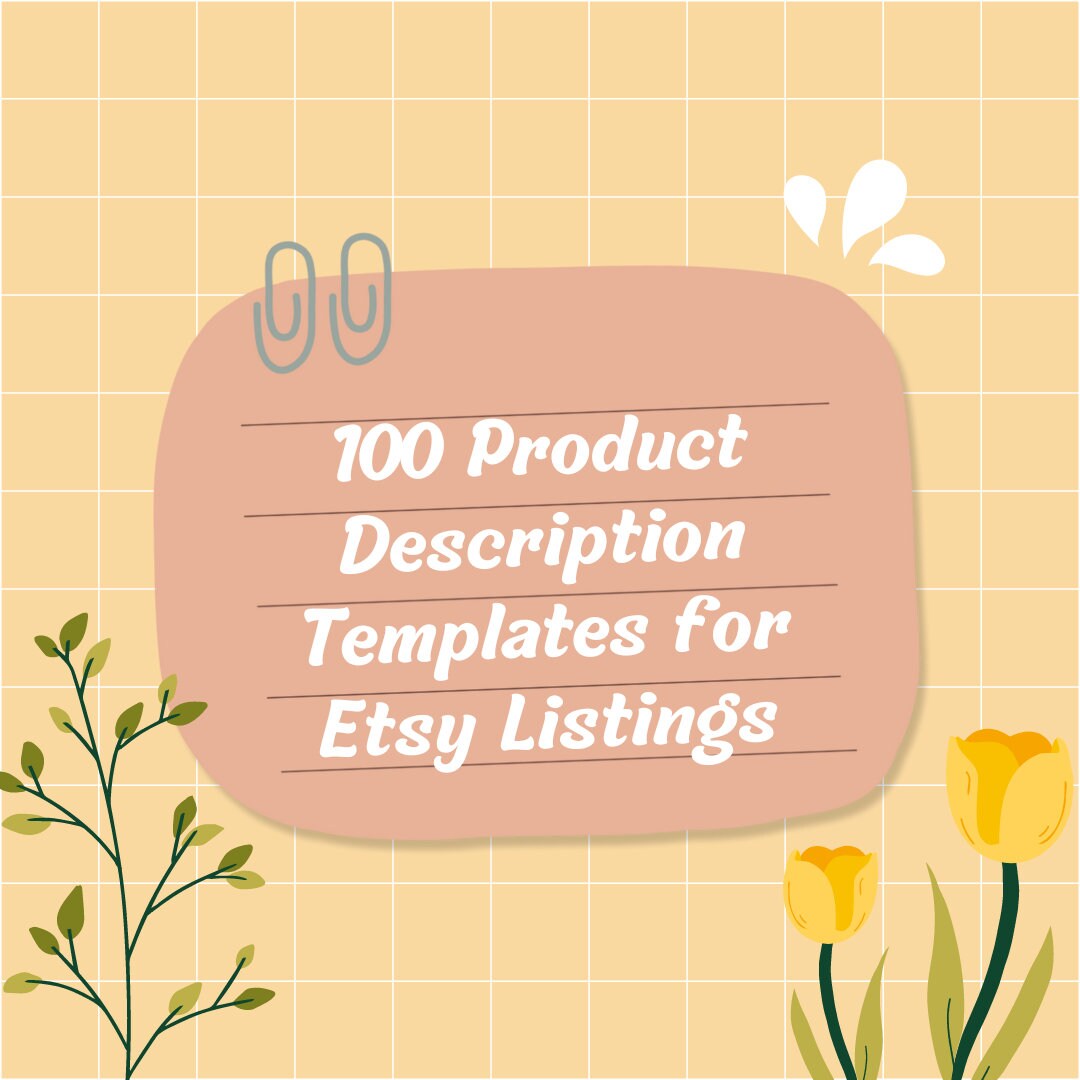 How to Sell on Etsy 100 Product Description Templates for Etsy Listings ...