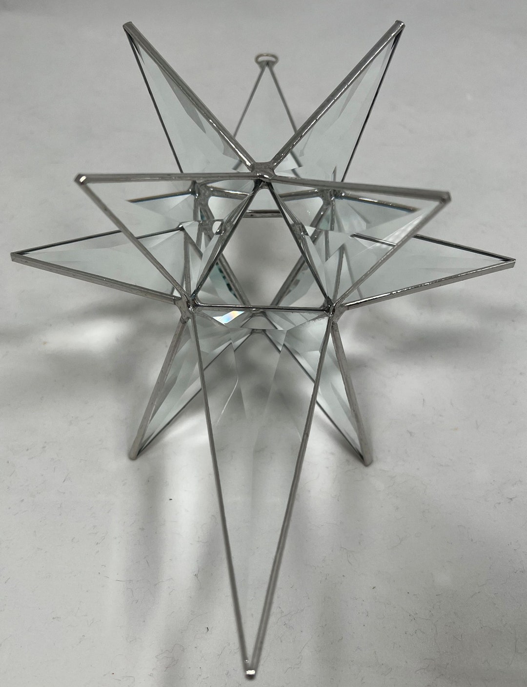 Bethlehem Star, Hanging, 12 Point, 3D, Clear, Bevel, Glass, Christmas ...
