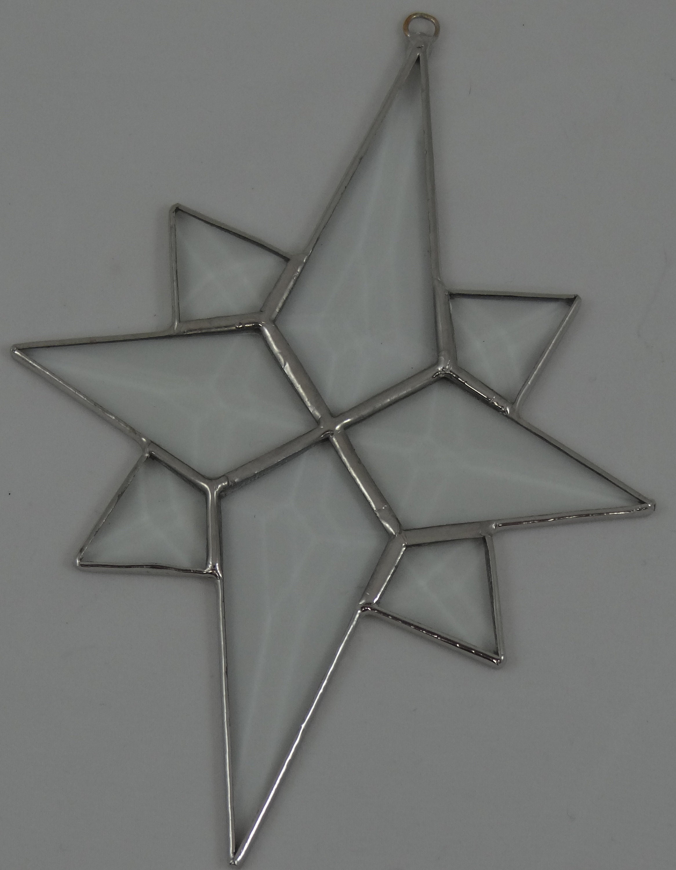 8 Point Flat Bevel Glass Star