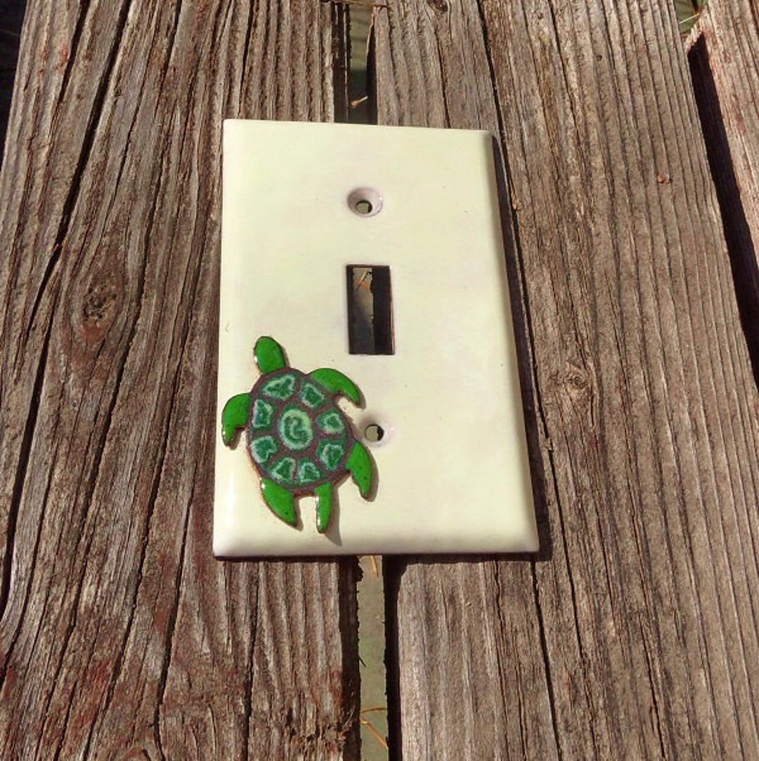 Trutle Switch Plate, Enameled Switchplate, Vitreous Enamel, Turtle ...