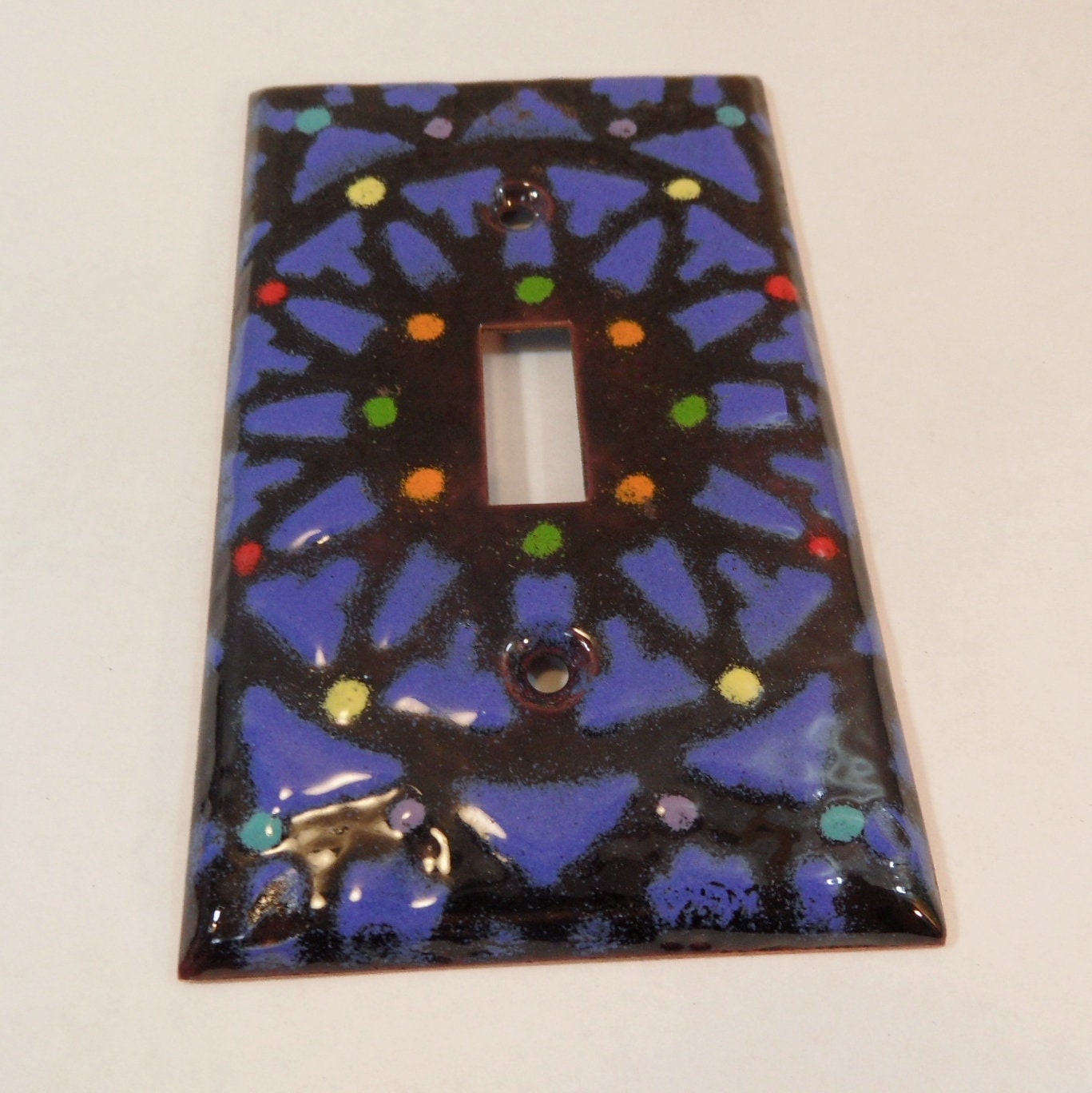 Light Switch Plate, Single Lightswitch Plate, Copper Enamel Light ...