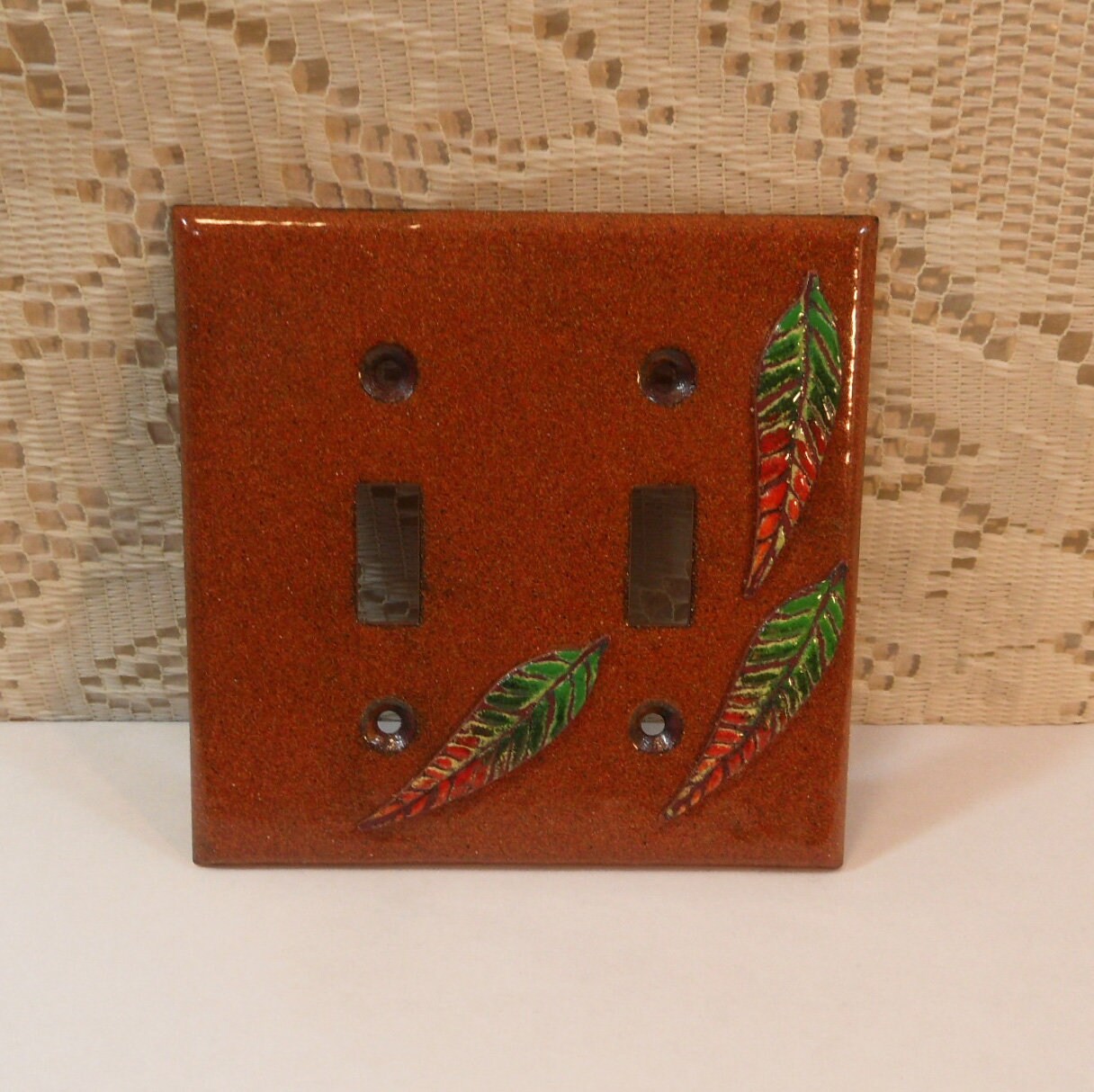 Switchplate Copper Enameled Light switch Cover plate autumn | Etsy