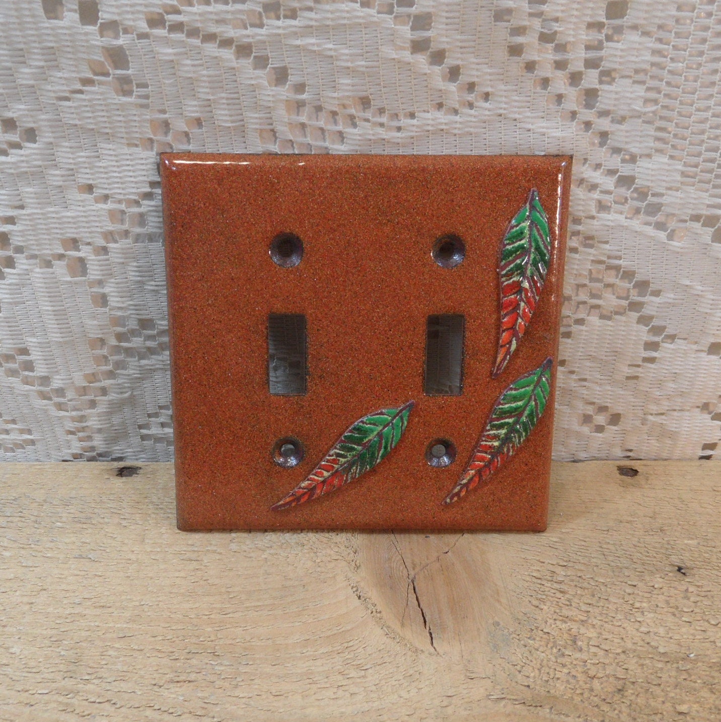 Switchplate Copper Enameled Light switch Cover plate autumn | Etsy