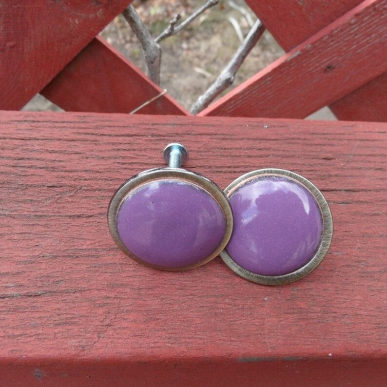 Cabinet Knobs, Purple Cabinet Knobs, Cabinet Hardware, Purple Decor ...
