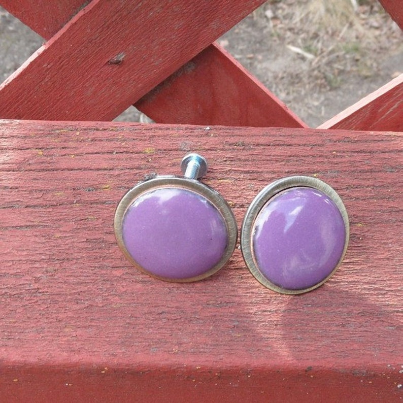 Cabinet Knobs, Purple Cabinet Knobs, Cabinet Hardware, Purple Decor ...