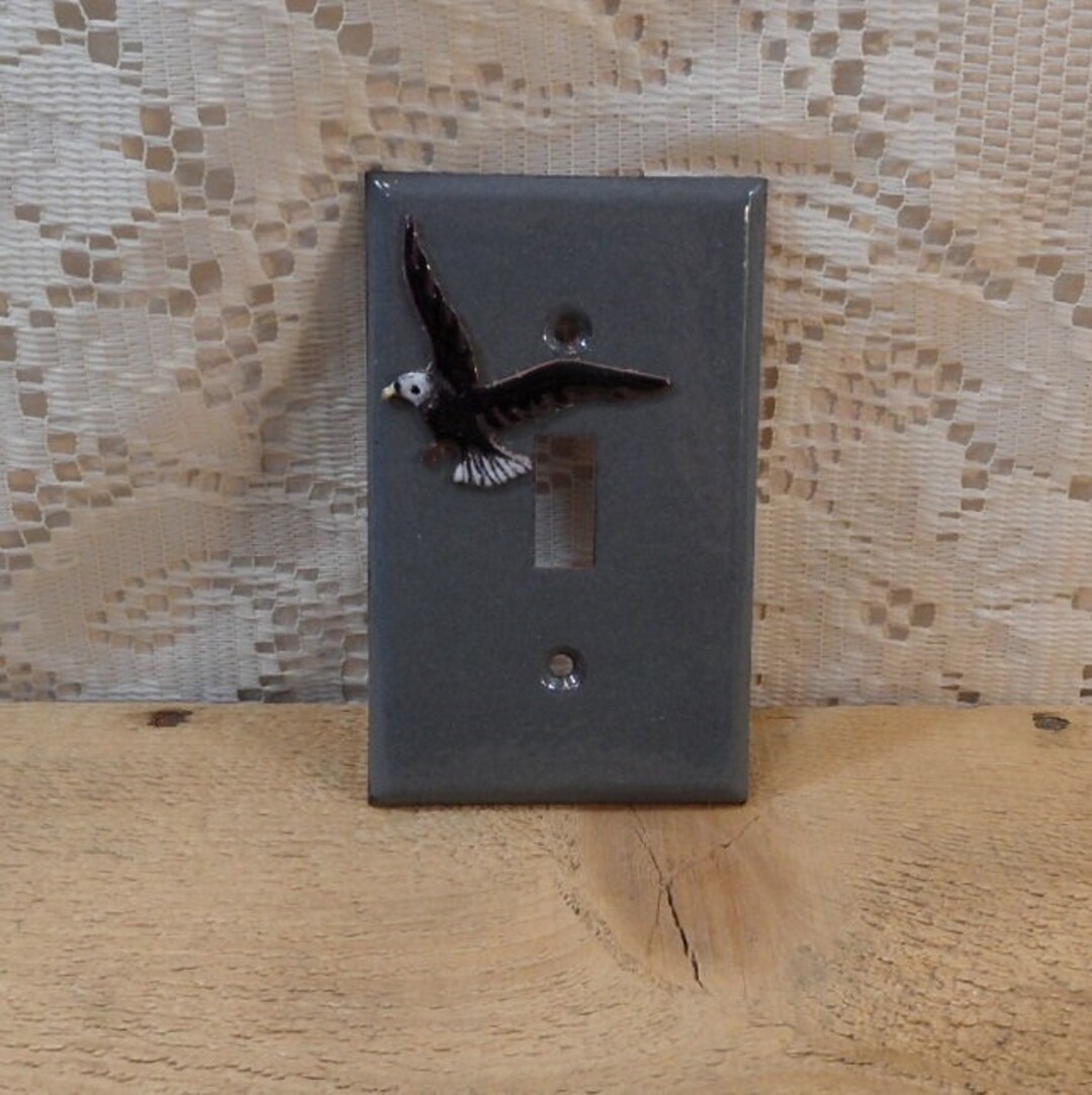 Eagle Switchplate, Copper Enamel Light Switch Cover, Bald Eagle Decor ...