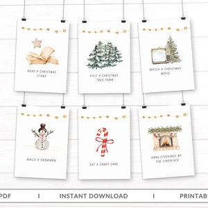 36 Christmas Advent Calendar Activity Cards Printable, 36 Advent ...