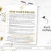New Year Prayer Card, Bible Verse Digital Download, 4x5 Christian ...