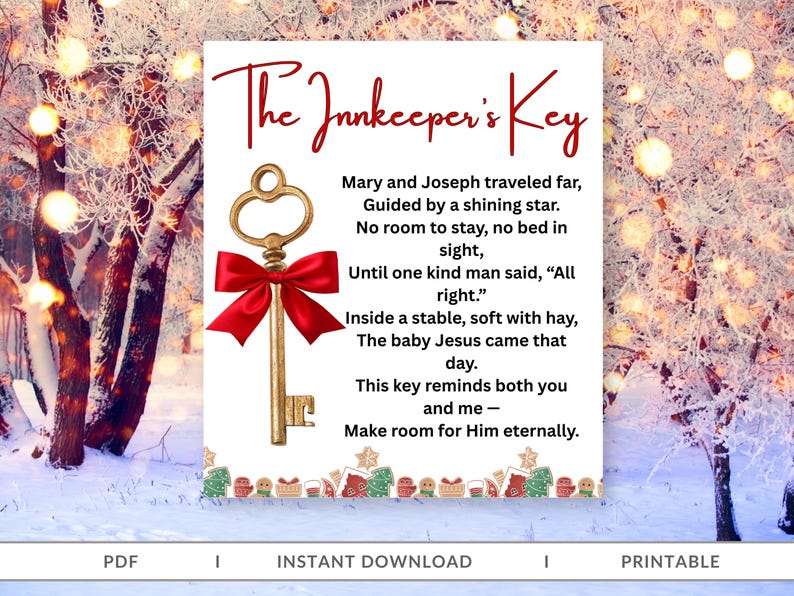 The Christmas Nail & Innkeeper’s Key Printable | Christian Christmas ...