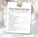 Christian New Year Printables Faith-based 2024 Year in Review 2025 ...