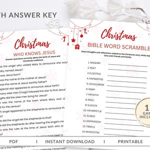 Christmas Bible Games Bundle, Christian Nativity Games, Church ...