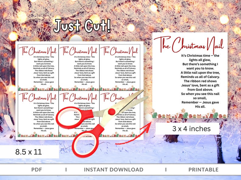 The Christmas Nail & Innkeeper’s Key Printable | Christian Christmas ...