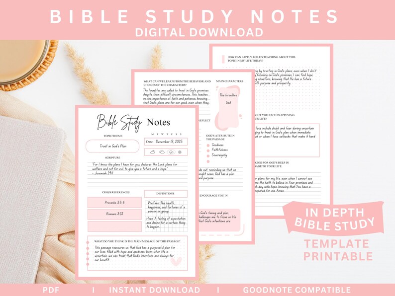 Bible Study Notes | Bible Study | Bible Template | Bible Summary I ...