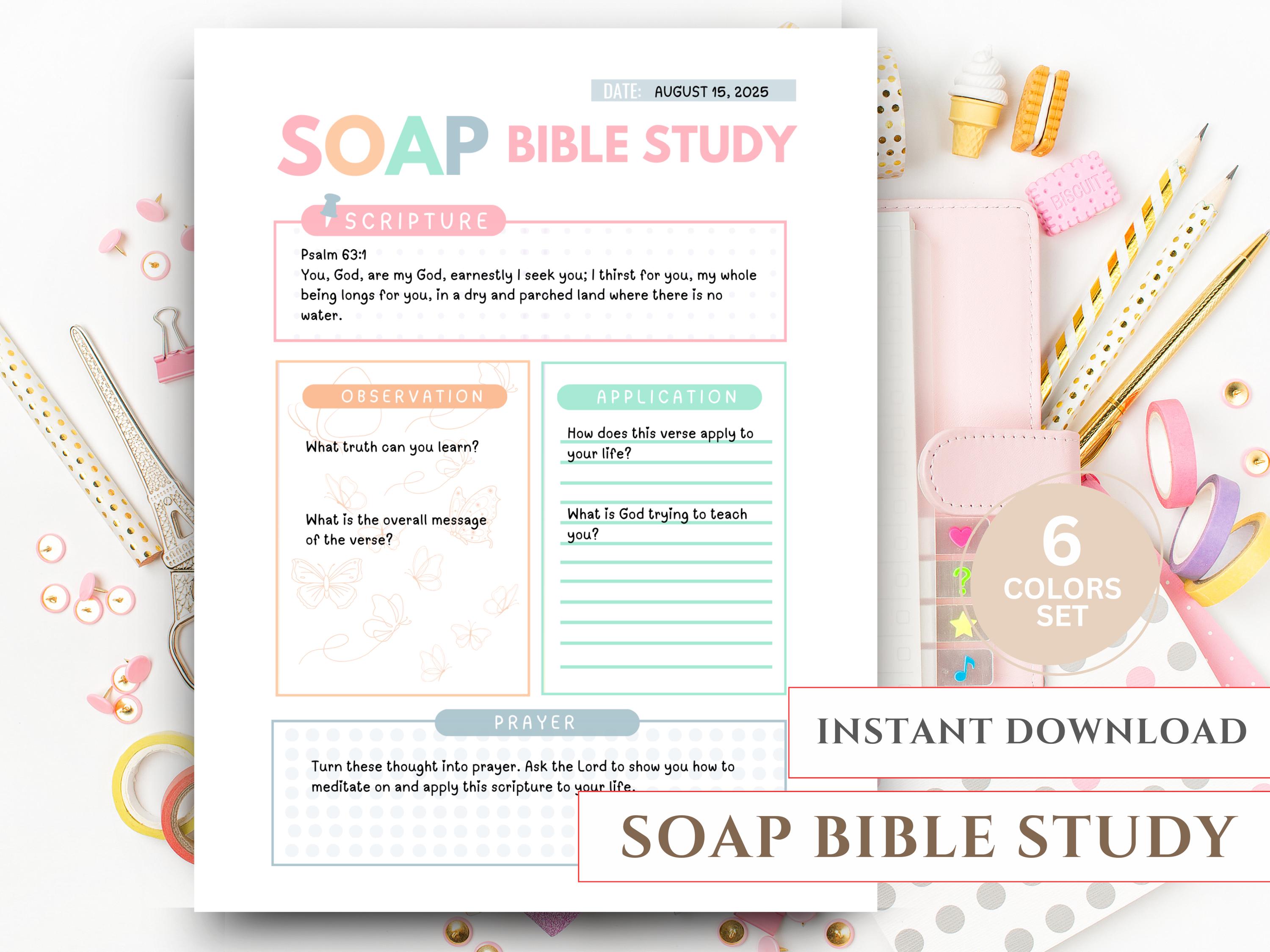 SOAP Bible Study Template: Verse Mapping Printable (digital Download) - Etsy