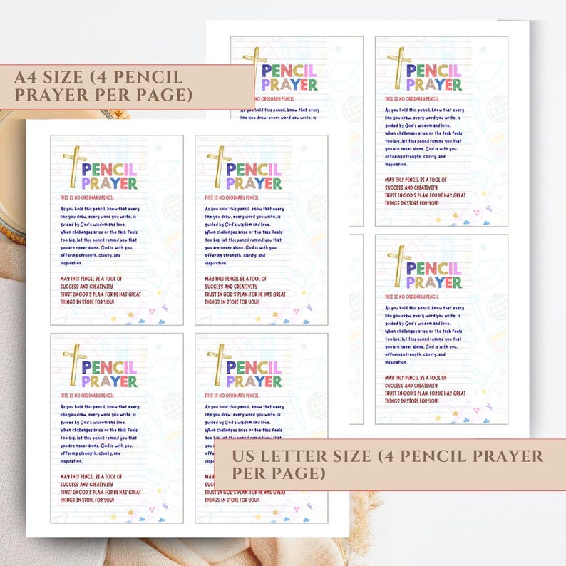 Pencil Prayer Tag, Christian School, Back to School Blessing, Christian ...