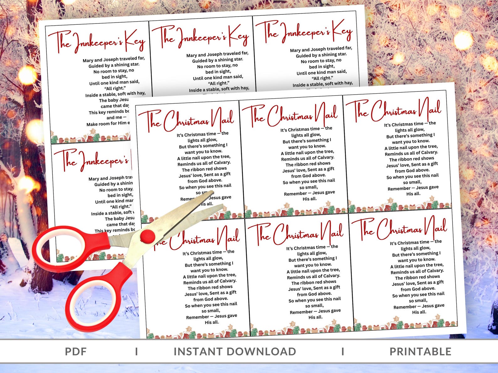 The Christmas Nail & Innkeeper’s Key Printable | Christian Christmas ...