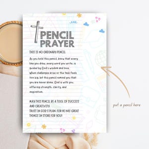 Pencil Prayer Tag: Christian School Blessing (digital Download) - Etsy