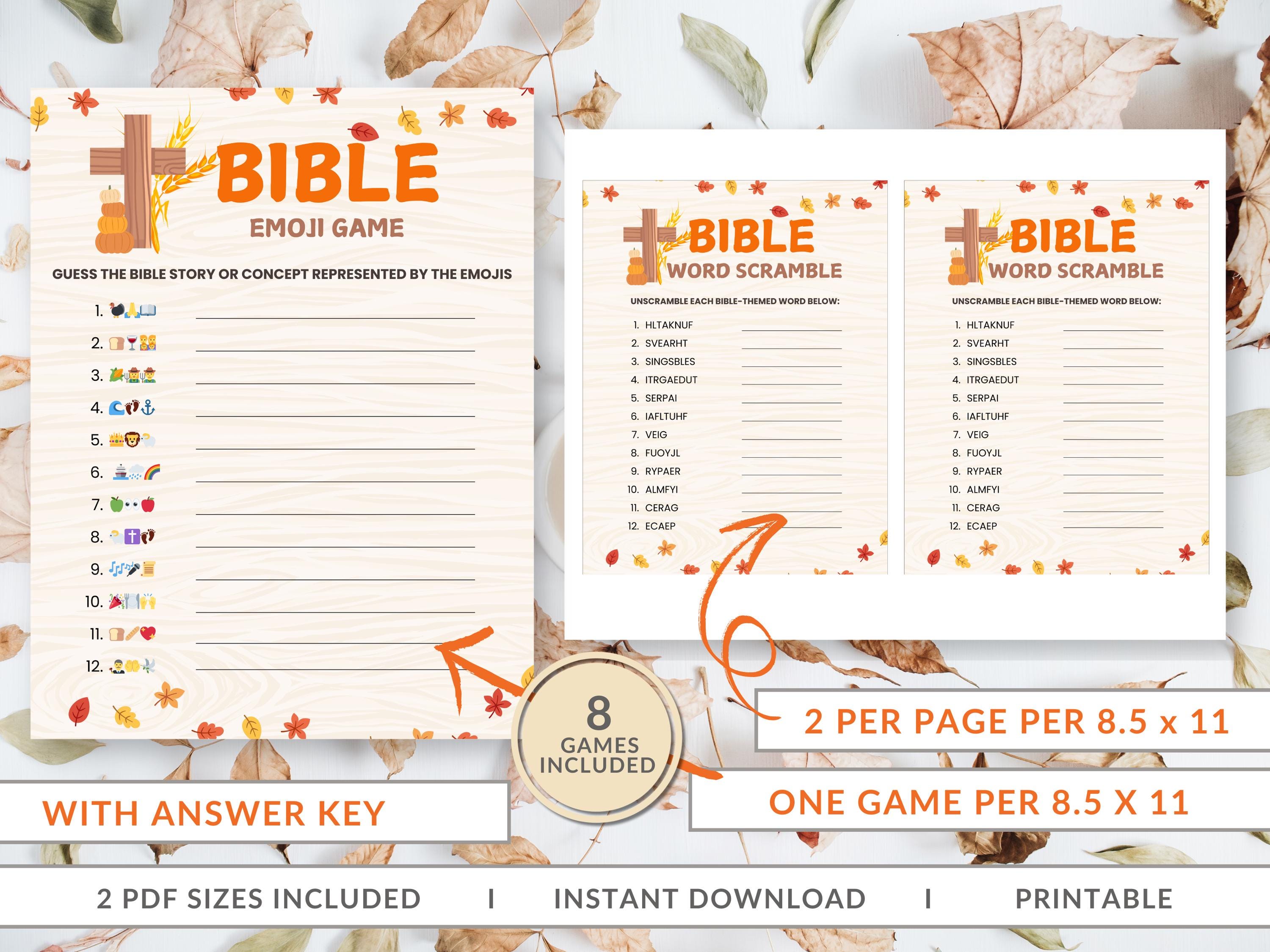 Fall Bible Games | Thanksgiving Games | Bible Games | Christian Games ...