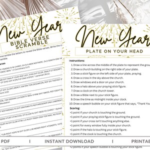 New Year Christian Games Bundle, Printable Bible Activities for Family ...
