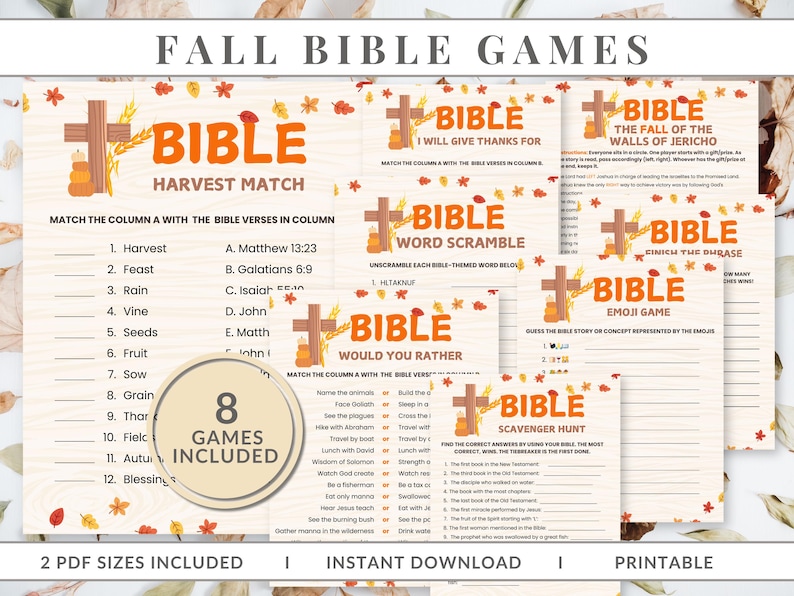 Fall Bible Games | Thanksgiving Games | Bible Games | Christian Games ...