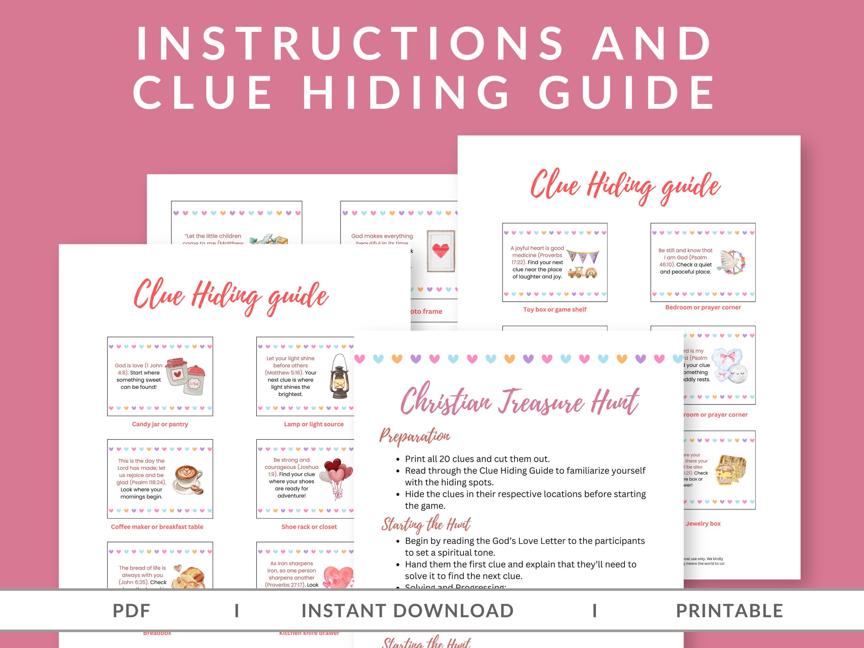 God's Love Scavenger Hunt Printable | Christian Indoor Treasure Hunt ...