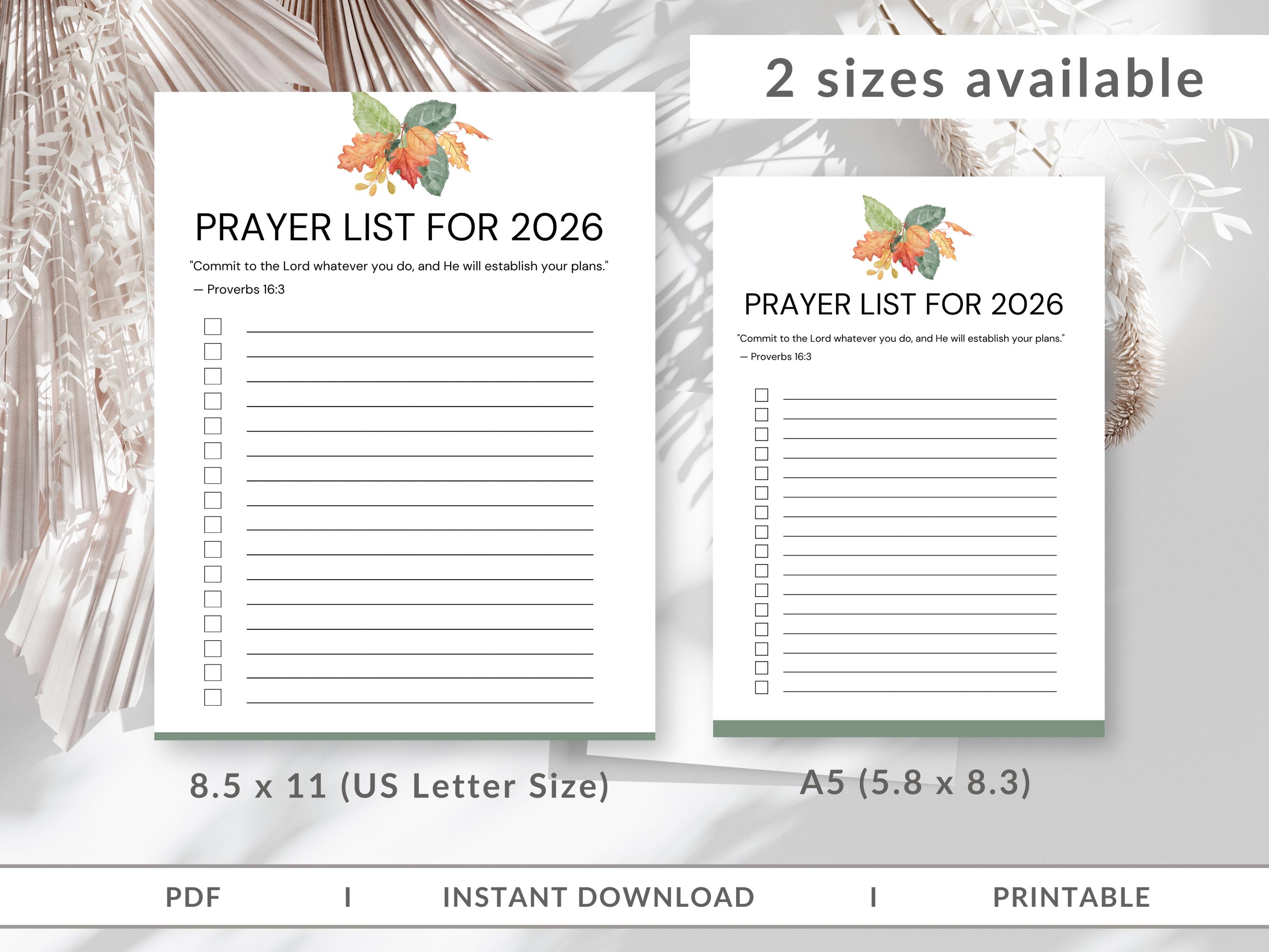 Christian New Year Printables | Faith-based 2025 Year in Review | 2026 ...