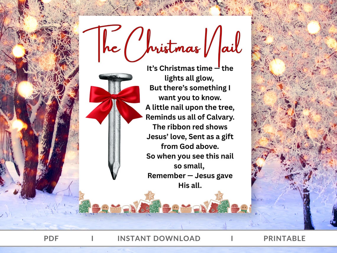 The Christmas Nail & Innkeeper’s Key Printable | Christian Christmas ...