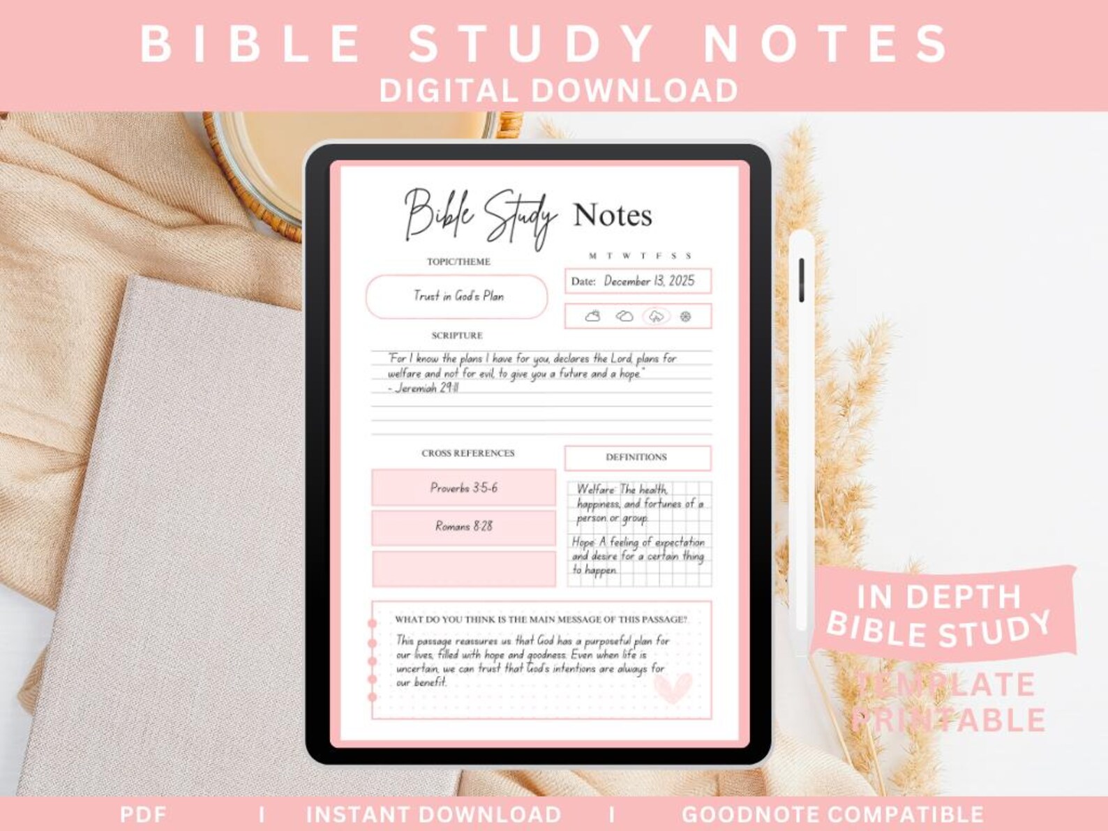 Bible Study Notes | Bible Study | Bible Template | Bible Summary I ...