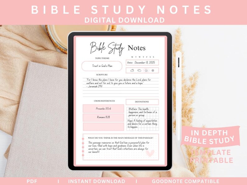 Bible Study Notes | Bible Study | Bible Template | Bible Summary I ...