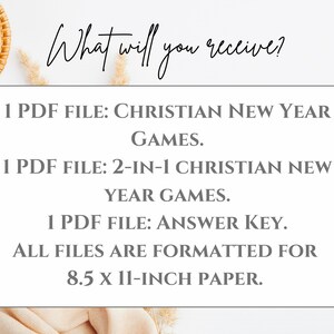 New Year Christian Games Bundle, Printable Bible Activities for Family ...