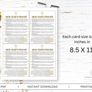 New Year Prayer Card, Bible Verse Digital Download, 4x5 Christian ...