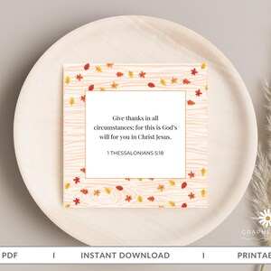 Thanksgiving Printable Scripture Cards, Instant Download, 12 Bible ...