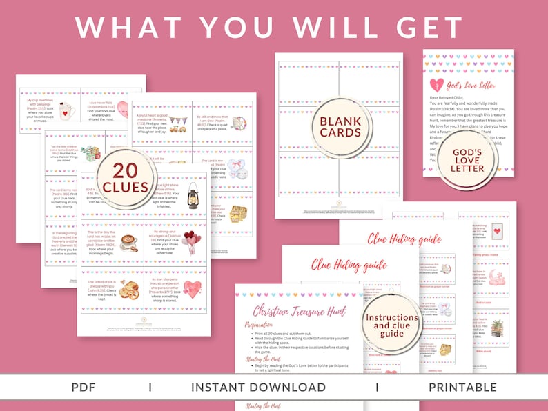 God's Love Scavenger Hunt Printable | Christian Indoor Treasure Hunt ...