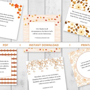Thanksgiving Printable Scripture Cards, Instant Download, 12 Bible ...